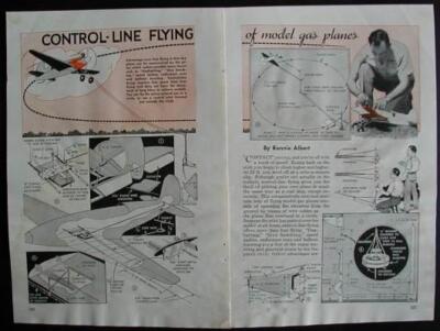 Control Line Flying Model Airplanes TETHER 1942 HowTo PLANS | eBay