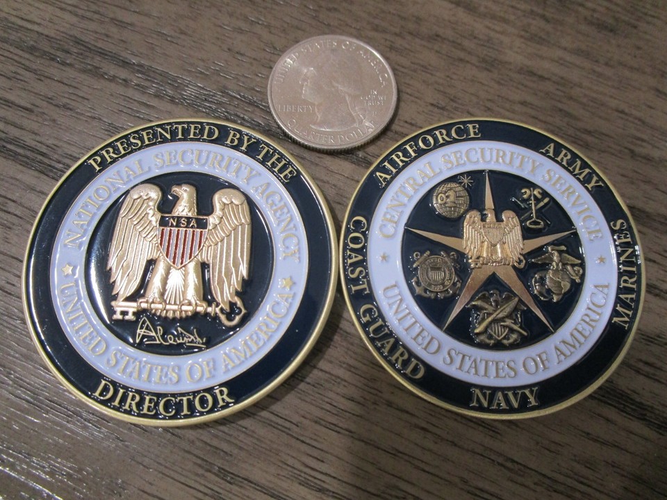 NSA Army USAF USN USMC USCG Cyber Operations Directors Challenge Coin ...