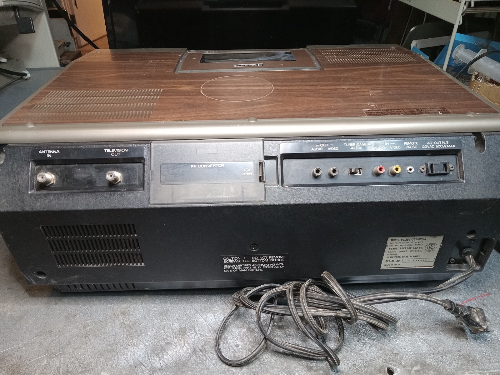 Ready for Restoration! Sears BetaVision TV Tuner Betamax Player 564 ...