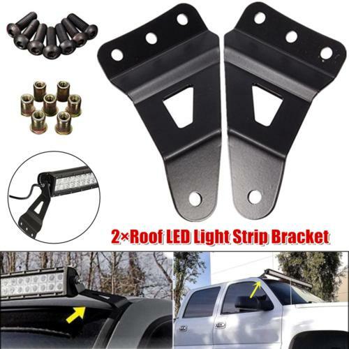 2×Car Off-road Roof LED Light Strip Mounting Bracket Upper Windshield ...