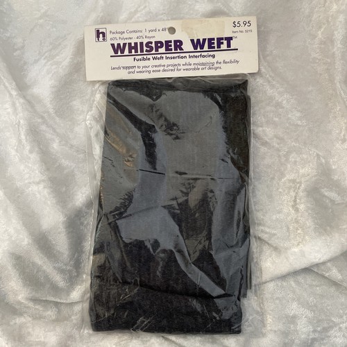 Whisper Weft 1 yrd Interlining/Interfacing Black Woven Fusible ...