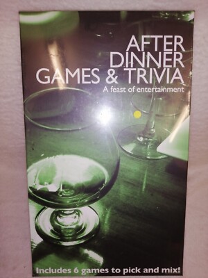 AFTER DINNER GAMES & TRIVIA All in one party game pack of 6 Games ...