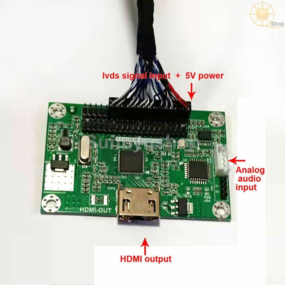 LVDS to HDMI adapter board converter board S.LH1080P.AUDIO.V20 + cable ...