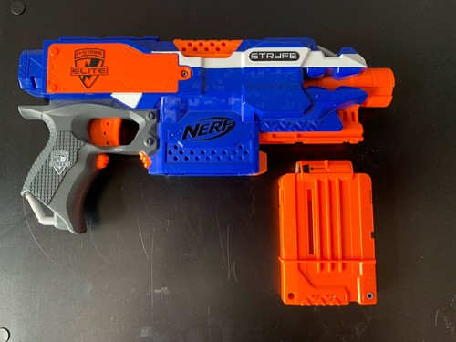 Nerf Elite Stryfe Blue Motorized Dart Blaster | eBay