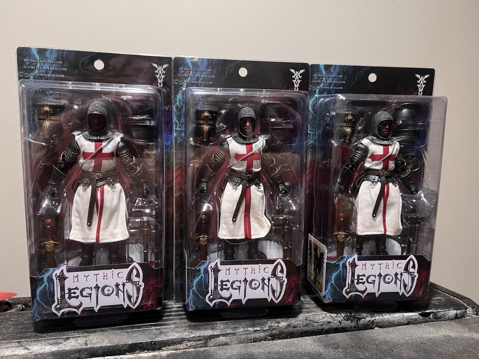 Mythic Legions LOT OF THREE Templar Knight Sir Elijah Action Figures ...