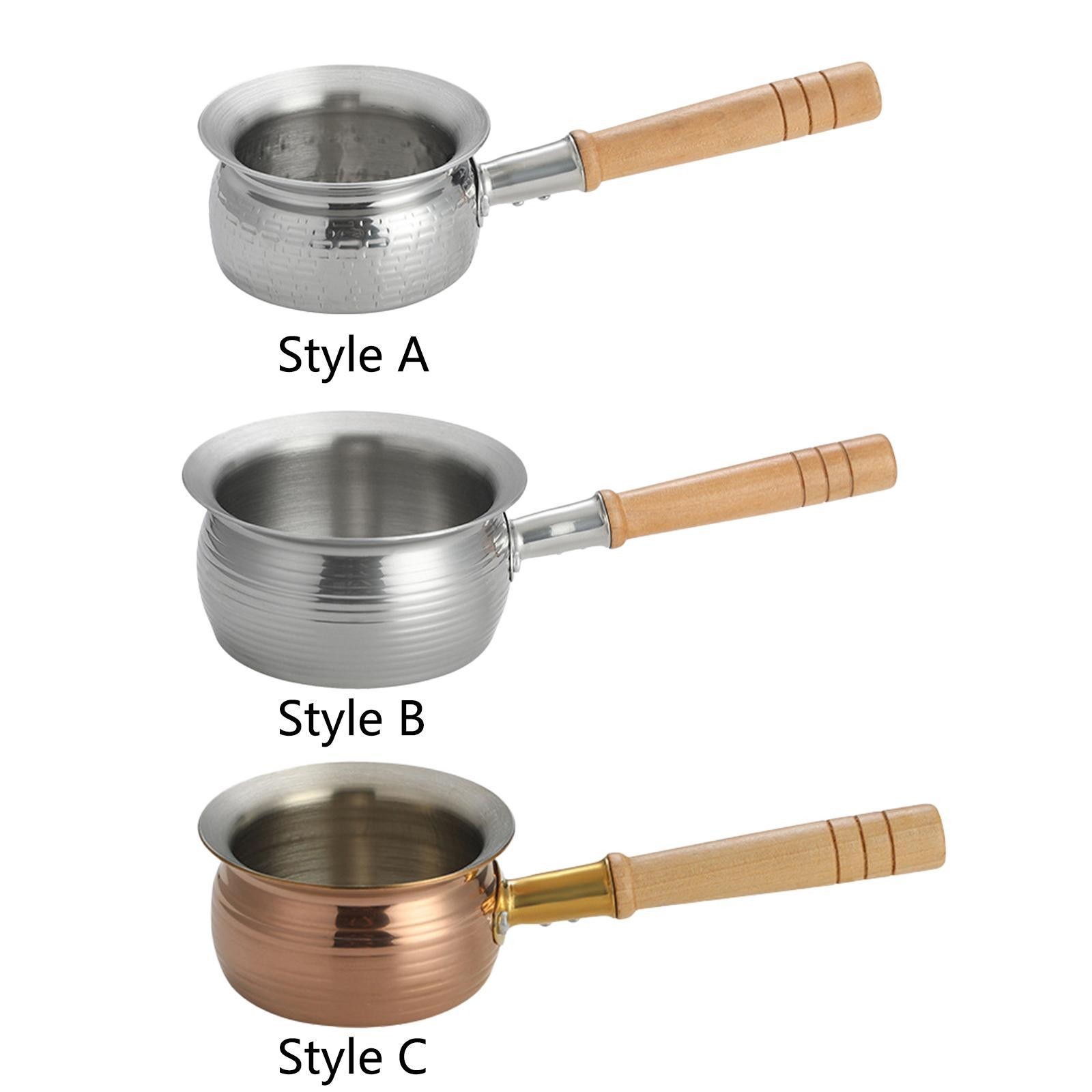 Saucepan with Long Wood Handle Stainless Steel Saucepan for Hotel ...