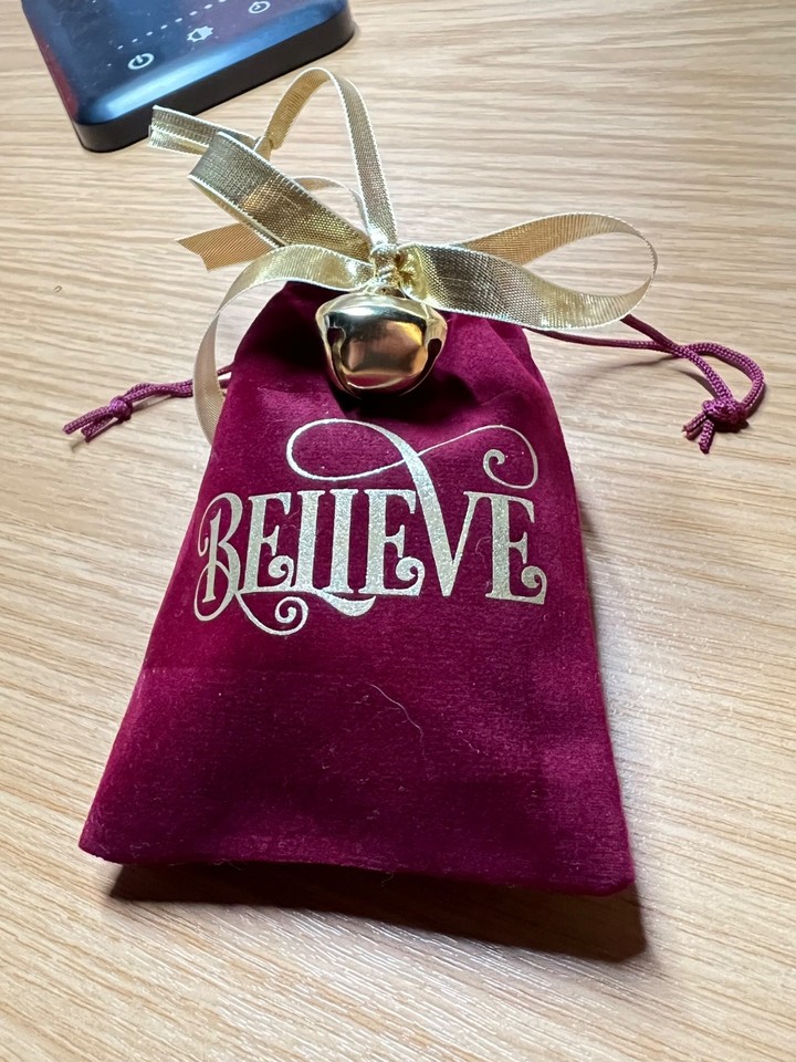 Polar Express Bell Believe Bell Ornament Santa's Sleigh Bell Velvet ...