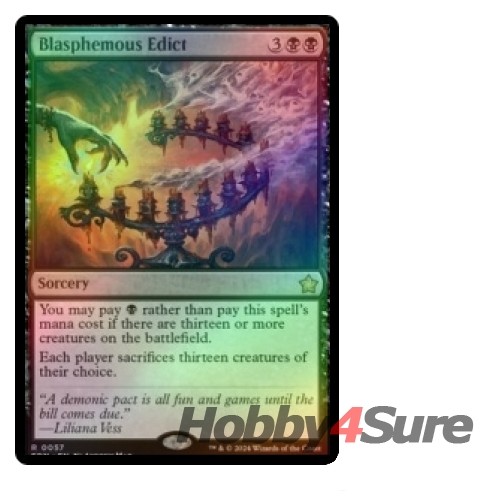 Foil Blasphemous Edict M/NM Magic: The Gathering MTG Foundations | eBay