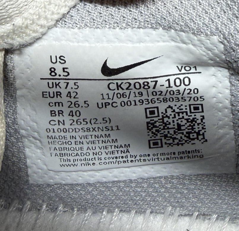 Nike Mamba Fury White Wolf Gray Shoes Sneakers Men Size 8.5 Kobe CK2087 ...