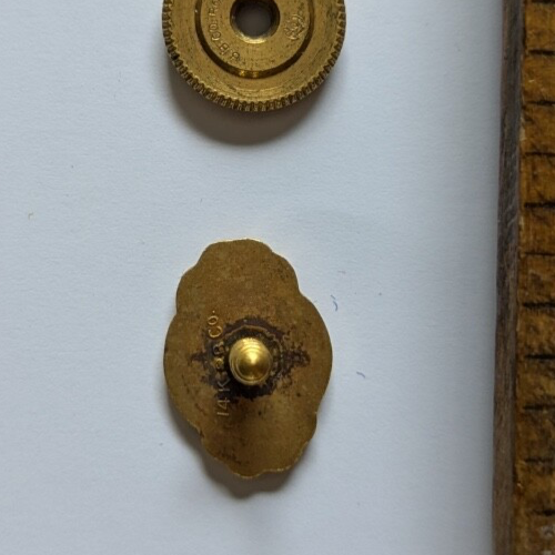 Vintage Jewelry 14k Gold Gold Cushman's 25 Year Tie Tack Pin 1 gram ...