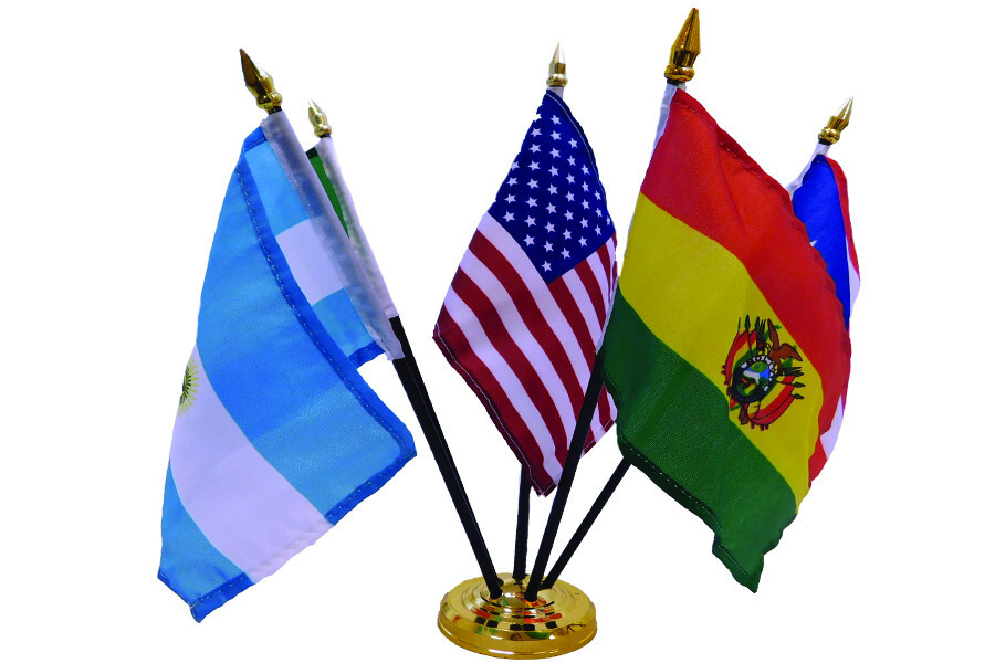 5 Hole Flag Holder Desk Flag Stand 4x6in Stick Flag Display Stand ...