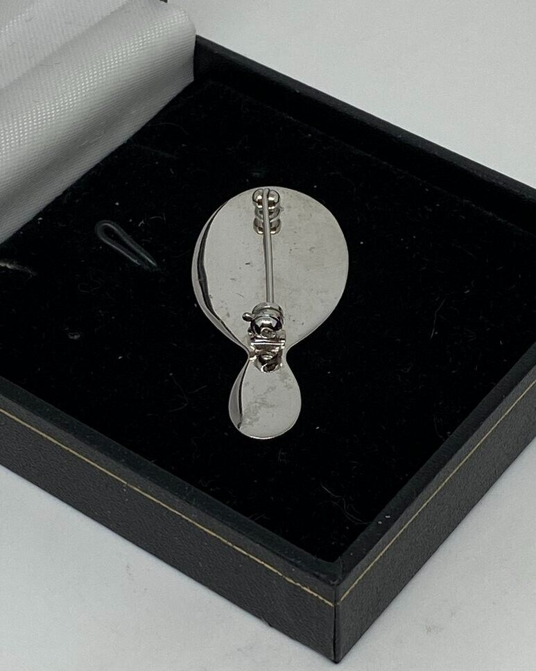 Vintage Sarah Coventry Hand Mirror Brooch Rhodium Plated 1971 ...