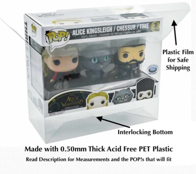 3 UV & SCRATCH Resistant Funko Pop! Older Size 3-Pack Vinyl 0.50mm Box ...