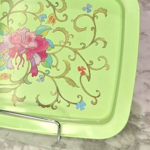 Vintage Max Factor Tin Metal Florals on Green Vanity Tray England | eBay