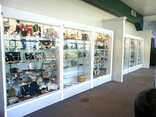 Wall White Display Show Case Retail Store Fixture with Lights Knocked ...