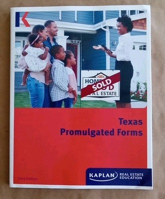 Kaplan Texas Promulgated Forms Workbook 3rd Edition Unused | eBay