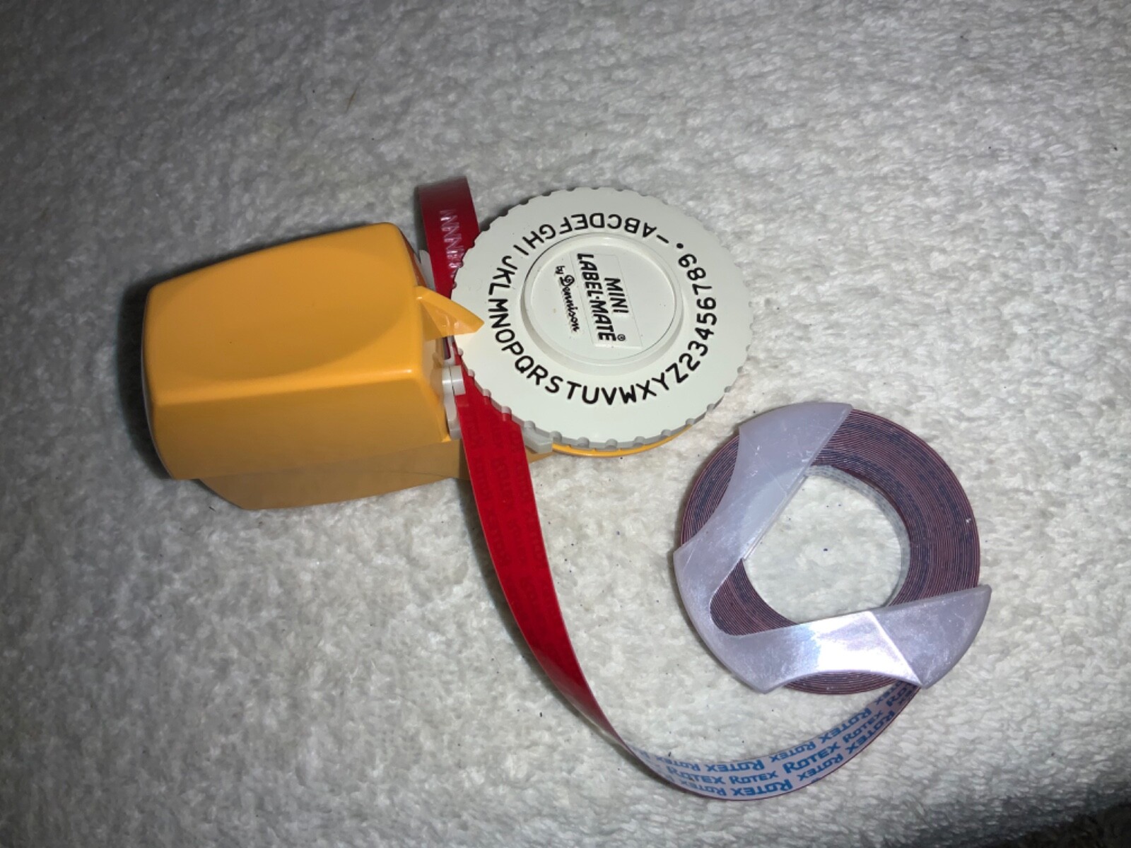 Vintage 1970's Dennison Mini Label-Mate Yellow Miniature Label Maker ...