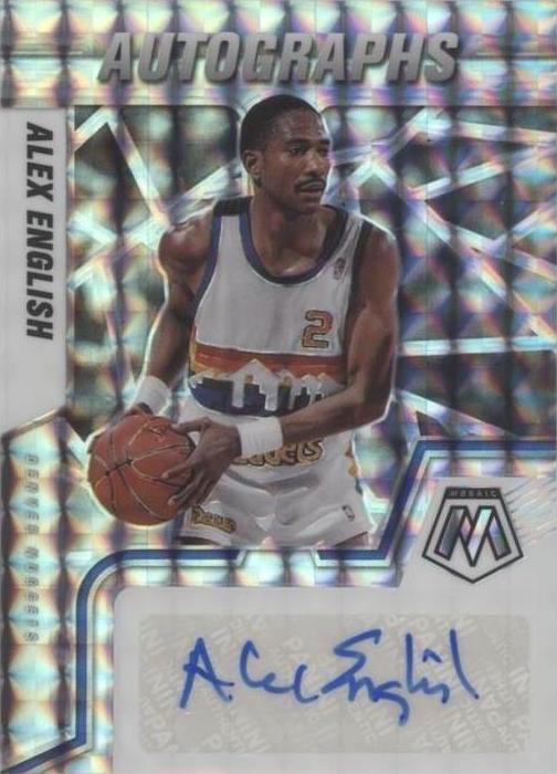 2021-22 Panini Mosaic - Autographs Mosaic Alex English #AM-AEN (AU) for ...