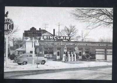 REAL PHOTO COLUMBUS OHIO SINCLAIR SERVICE STATION GAS STATION POSTCARD ...
