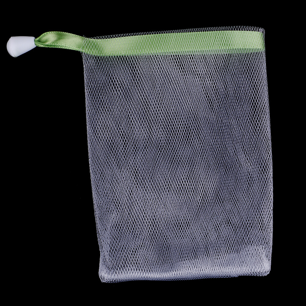 Nylon soap net small drawstring exfoliating mesh soap saver pouch bag ...
