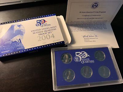 2004 United States mint 50 state quarters proof set 2004 | eBay
