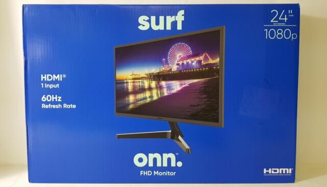 ONN 24 inch Computer Monitor Full HD LED Slim Design HDMI and VGA ...