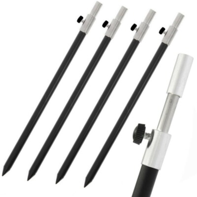 Banksticks Aluminium x4 30-50cm Standard Thread Ali Bank Sticks Black ...