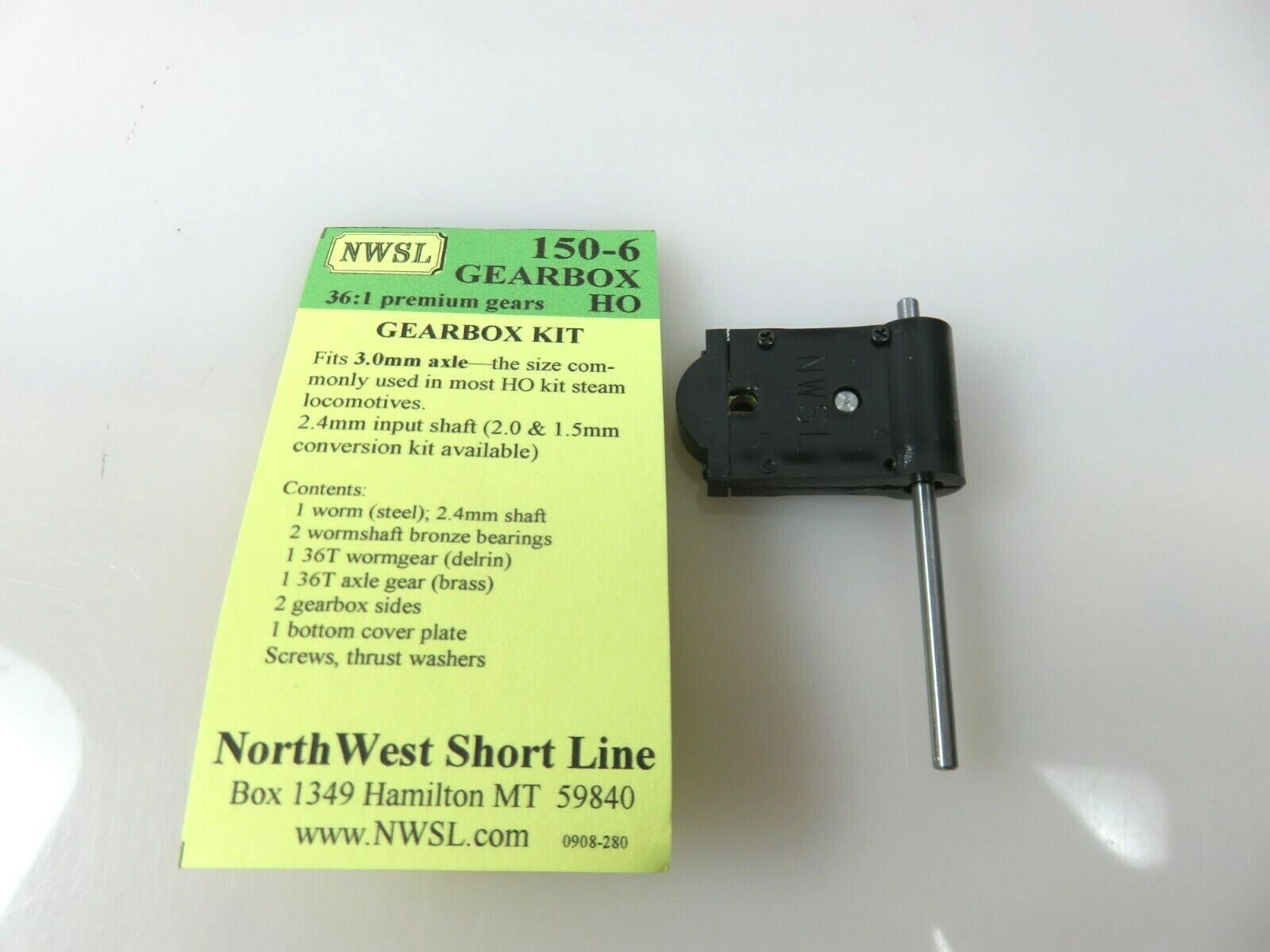 Northwest Short Line #150-6 NWSL 0.3 Mod 36-1 Idler Gearbox Kit 3mm ...