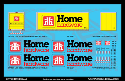 HO Scale Home Hardware 30' Truck Trailers Decal Set | eBay