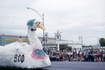 35mm Slide 1950s Red Border Kodachrome Mother Goose Parade Float Texaco ...