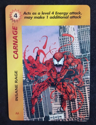 1995 Marvel Overpower Card Game Carnage Insane Rage (F) | eBay
