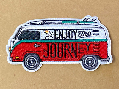 VW Microbus Enjoy The Journey Volkswagen Bus~ Embroidered Patch ~ Iron ...