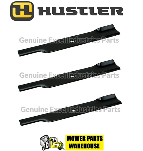 3 GENUINE OEM HUSTLER 48" MOWER BLADES 601123 RAPTOR SD TRIMSTAR ...