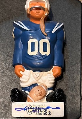 Vintage Baltimore Colts Statue Figure Fred Autographed JOHNNY UNITAS ...
