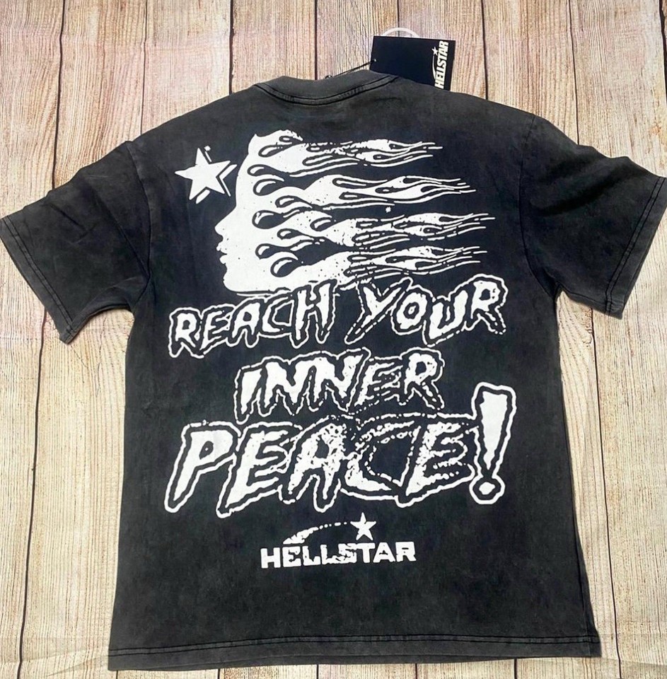 Hellstar Studios Men's Skeleton Tee “Reach Your Inner Peace” Tee Shirt ...