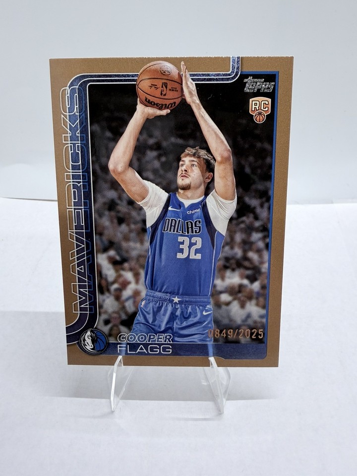 Combo- 25-26 Topps Flagship NBA Cooper Flagg RC Rookie #201 Gold /2025 ...