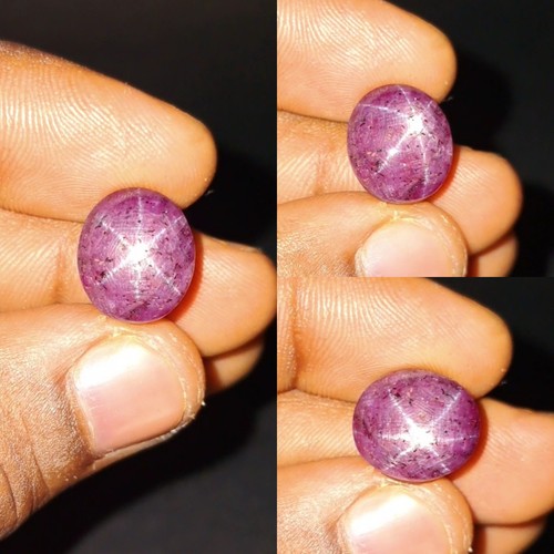 Natural Star Ruby untreated loose gemstone 16.80 ct Cabochon Red Oval ...