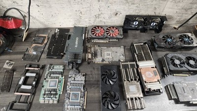 Assorted Graphics card parts, includes gpu's, micron d8bww, d8bgw | eBay