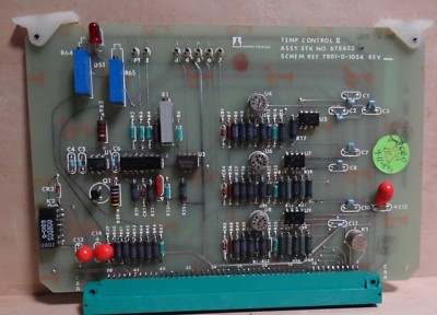 APPLIED MATERIALS TEMP CONTROL II BOARD ASSY # 678633 SCHEM 7801-D-1054 ...