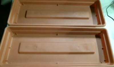 Duraco Garden Scene 17" Flower Box Tray Terra Cotta Color Lot Of 2 FREE ...