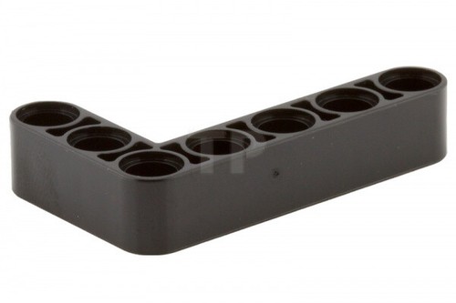 LEGO 6 x Black Technic, Liftarm, Modified Bent Thick L-Shape 3 x 5 ...