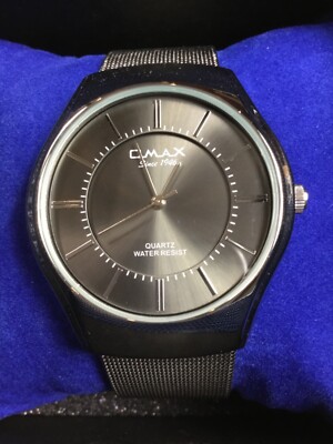 Omax Quartz Crystals Silver Colored Watch Mesh Band NIB | eBay
