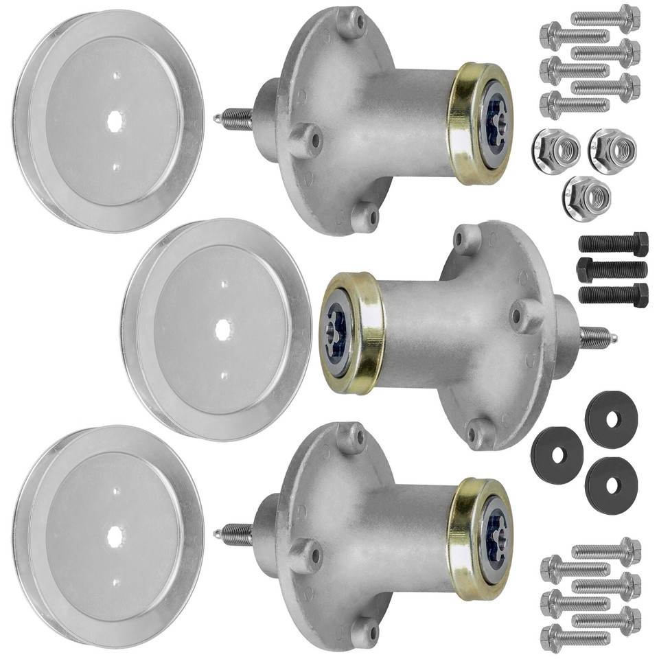 3 Spindle Assembly with Pulley fits Husqvarna MZT61 MZ61 MZ6125 MZ6128 ...
