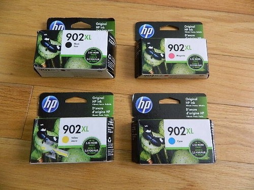 2023 SET 4 GENUINE HP 902XL LARGE CARTRIDGES OFFICEJET PRO 6954 6958 ...