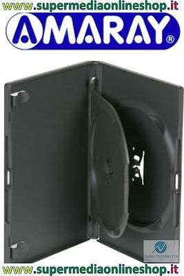 25 Hüllen Doppelt Mit Tray Amaray 14mm DVD CD R Schwarz/Schwarz ...