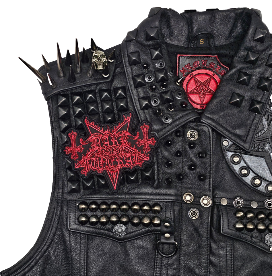 DARK FUNERAL RED LOGO (shaped border) EMBROIDERED PATCH | eBay UK