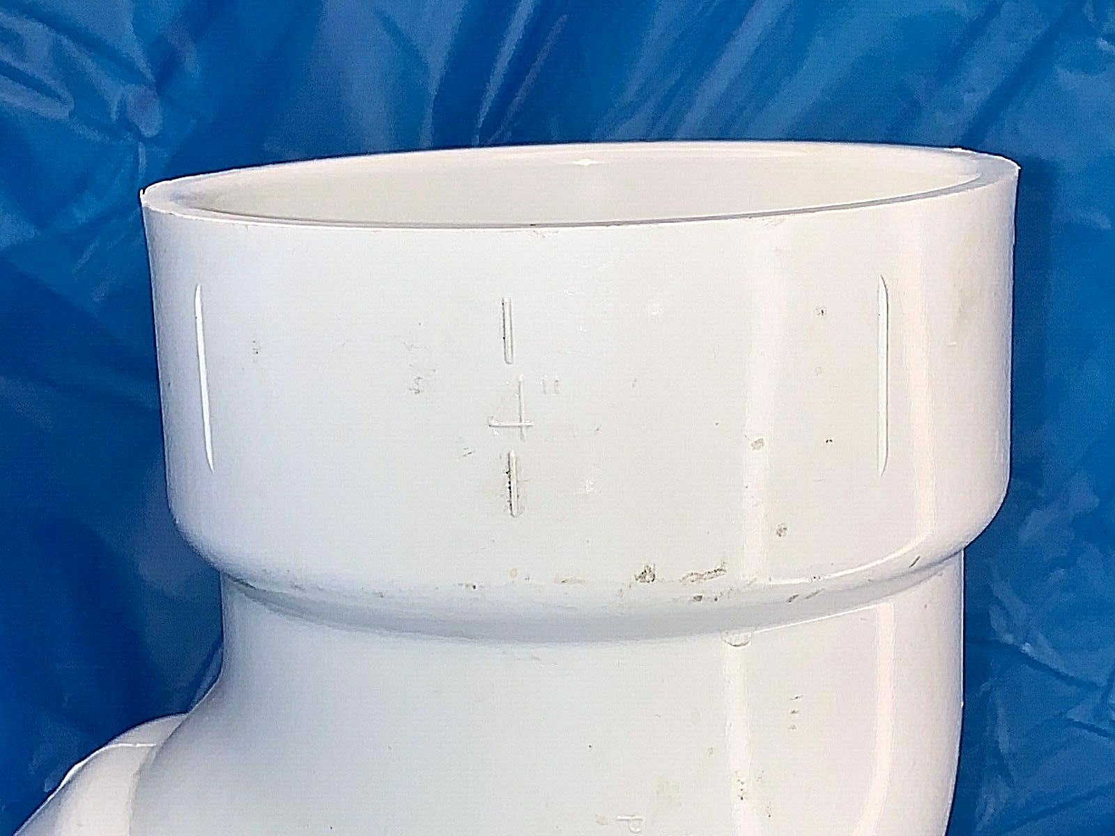 LASCO PVC 45° ELBOW, 4" PIPE SIZE, NSF DWV, 5" HUB OD, 8-1/2" HEIGHT, 7 ...