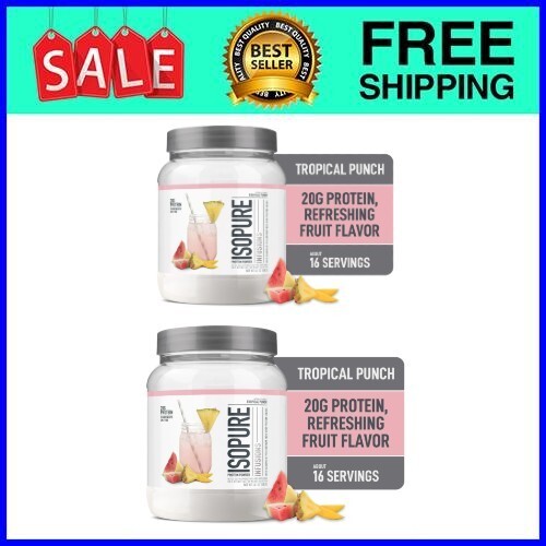 Isopure, Infusions 100% Whey Protein Isolate, Tropical Punch,16 ...