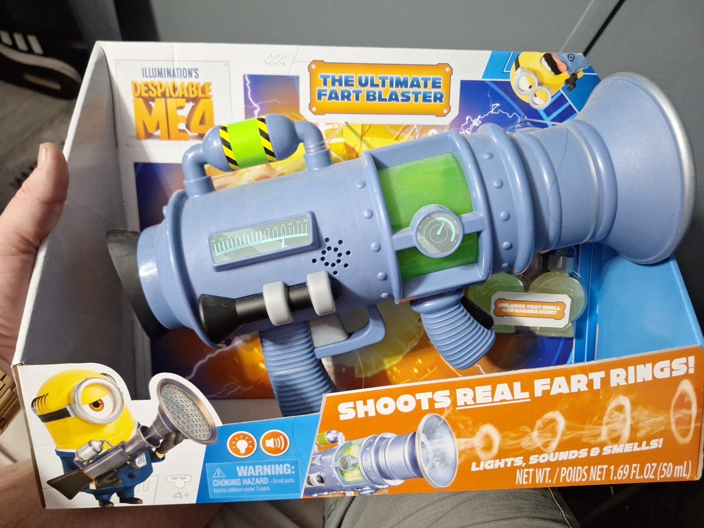 Despicable Me 4 The Ultimate Fart Blaster Blasts Out Real Fart Rings of ...
