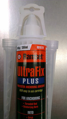 RAMSET Ultrafix Plus CHEMICAL ANCHOR ADHESIVE FOR STUDS 300ml Cartridge ...